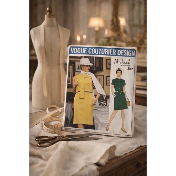 Vogue | Dresses | Vogue Michael Of London 287 Couturier Vtg 6s Sewing ...